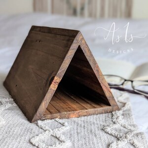 Book Place Holder, Rustic Wood Stand, Reading Table Storage, Bookend ...