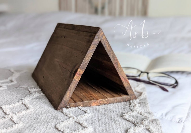 Book Place Holder Rustic Wood Stand Reading Table Accessory - Etsy