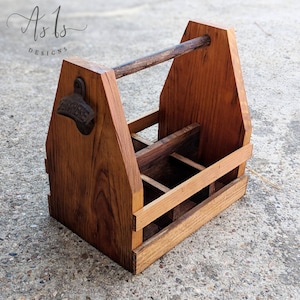 Personalized Beer Caddy: Rustic Reclaimed Wood Drink Holder - Etsy