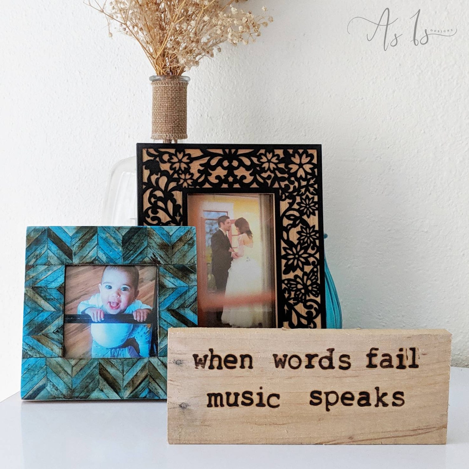 When Words Fail Music Speaks Wood Quote Sign Music Lovers | Etsy