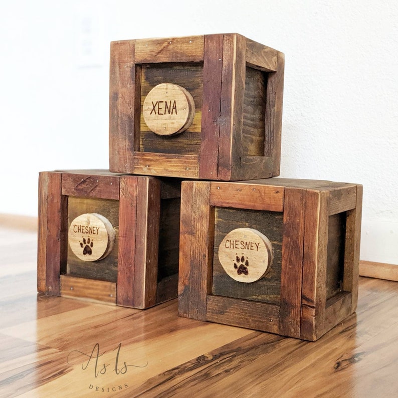 Wood Memory Box Wood Shadow Box Memorial Ashes Urn Keepsake | Etsy