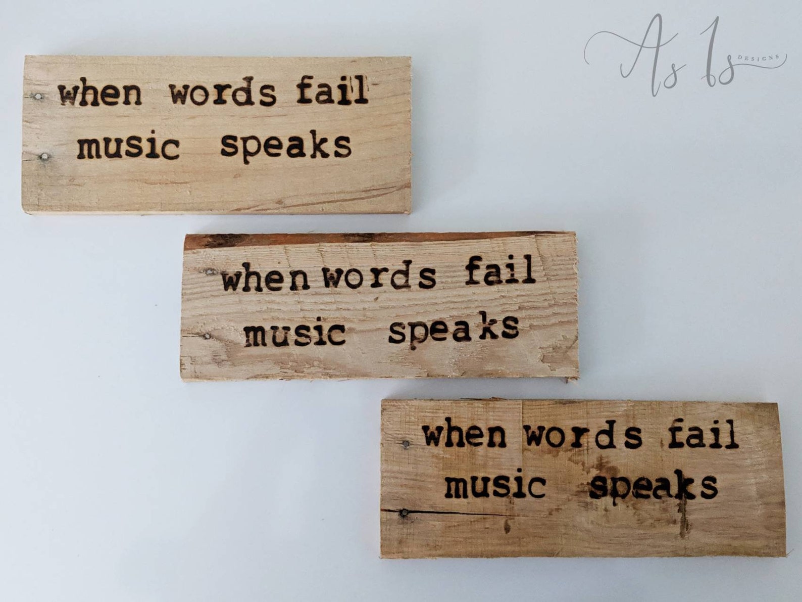 When Words Fail Music Speaks Wood Quote Sign Music Lovers - Etsy
