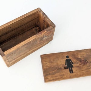 Tampon Pads Discrete Bathroom Box Storage, Feminine Care Products ...