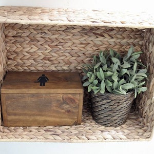 Tampon Pads Discrete Bathroom Box Storage, Feminine Care Products ...