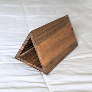 Book Place Holder, Rustic Wood Stand, Reading Table Storage, Bookend ...