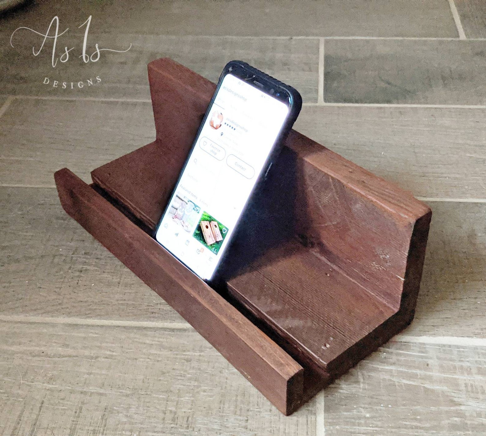 Wood Tablet Book Phone Stand Rustic Recipe Display Picture | Etsy