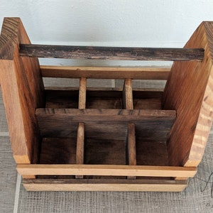 Personalized Beer Caddy: Rustic Reclaimed Wood Drink Holder - Etsy