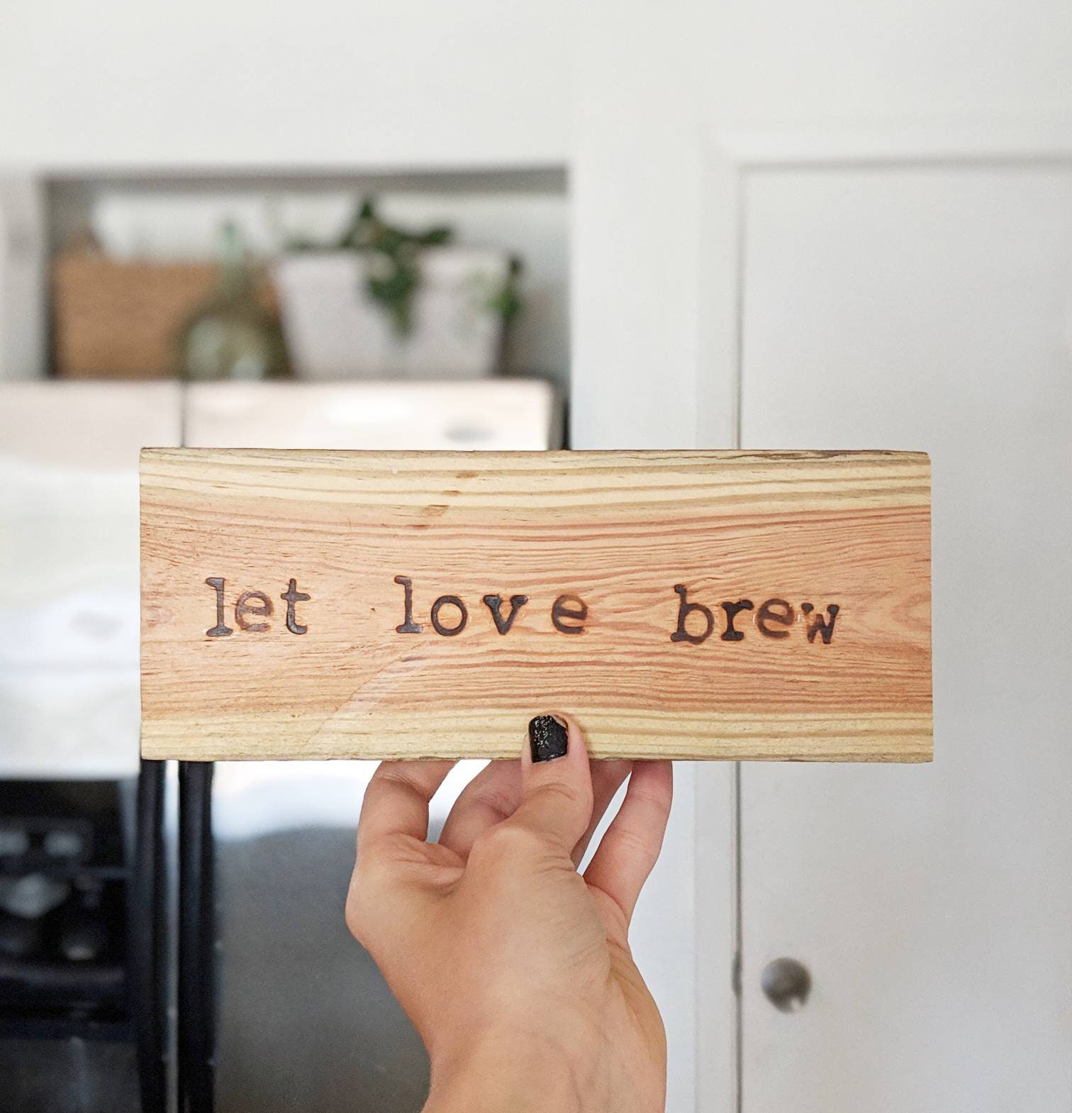 Let Love Brew Wood Sign Brewery Coffee Lover Gift Beer | Etsy