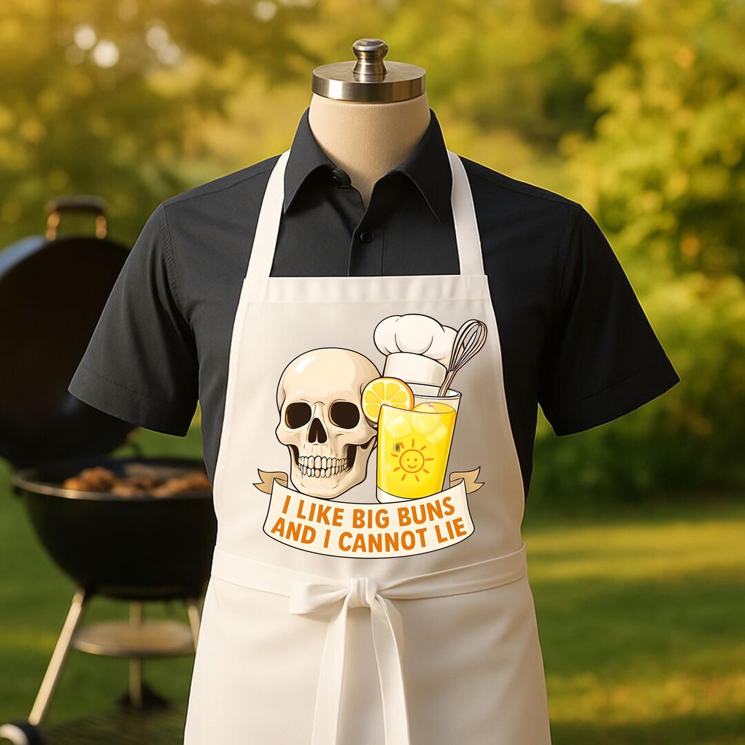 Funny Skull BBQ PNG: Grill Master Clipart, I Like Big Buns (digital ...