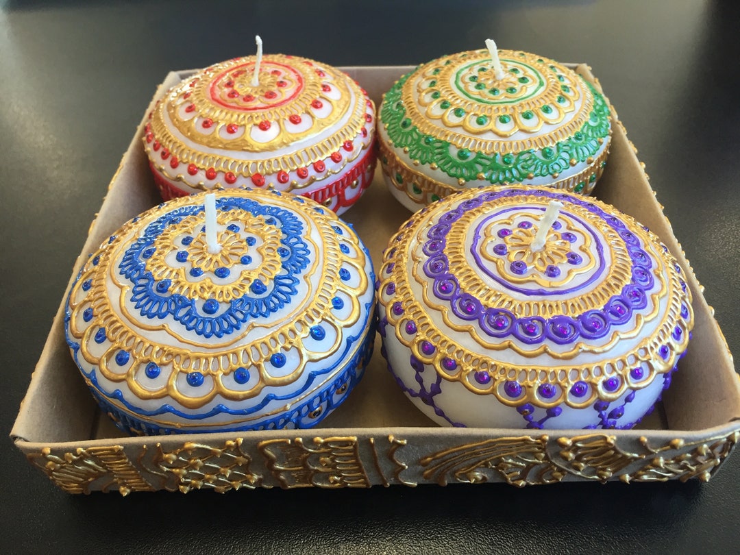 Holiday Floating Candle Set, Floating Candle Set, Henna Candle, Home ...