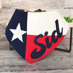 Texas Flag Dog Bandana Personalized Dog Bandana Tie on - Etsy