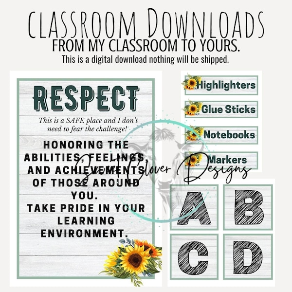 Sunflower Classroom Decor - Etsy