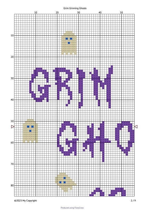 Grim Grinning Ghosts Counted Cross-stitch Pattern PDF - Etsy