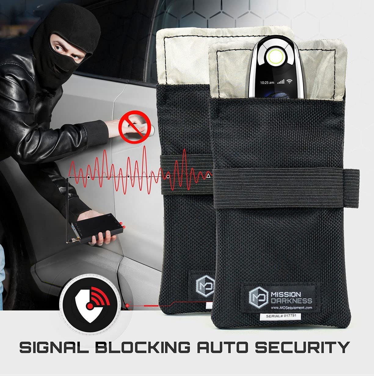 Mission Darkness Faraday Bag for Keyfobs // Anti-hacking Bag for ...