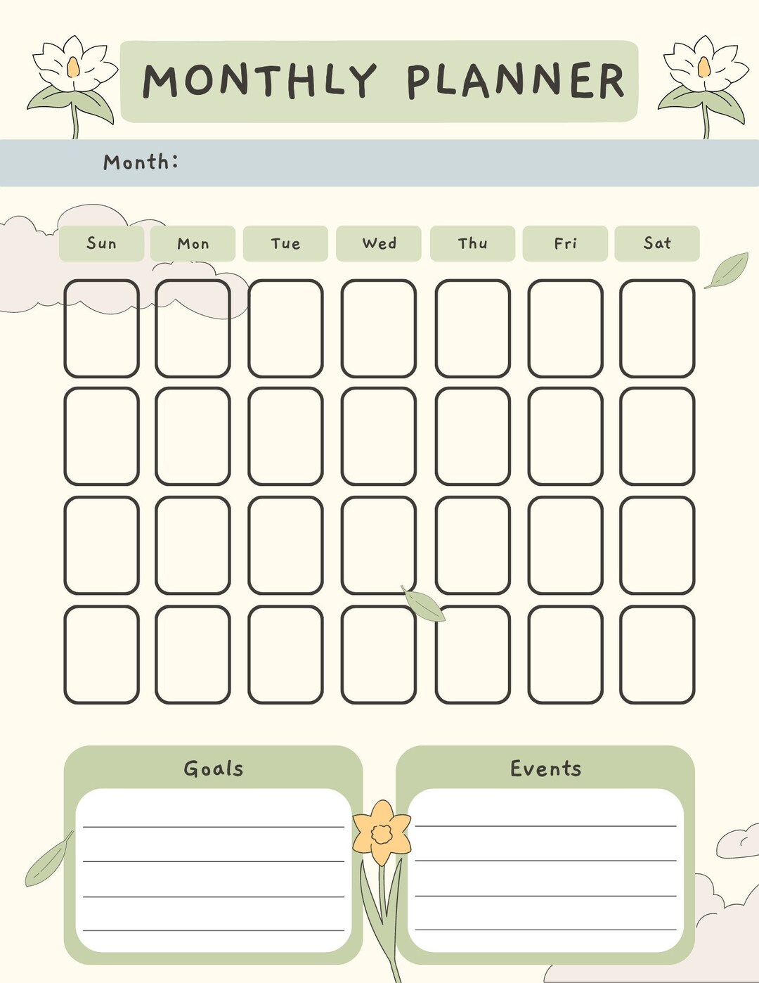 Cutesy Flower Planner Pages - Etsy