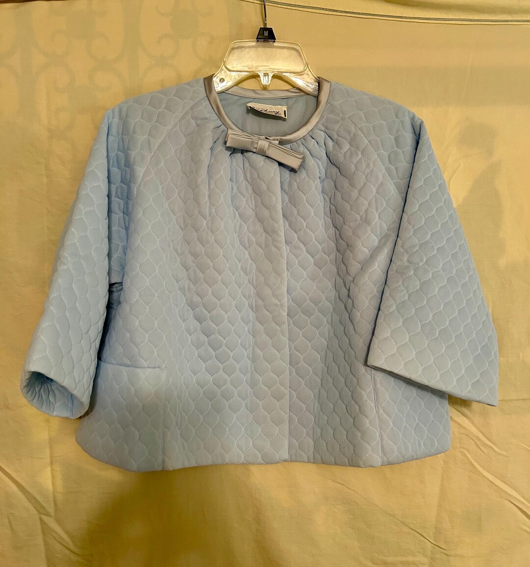 Vintage 60s Blue Quilted Bed Jacket - Etsy