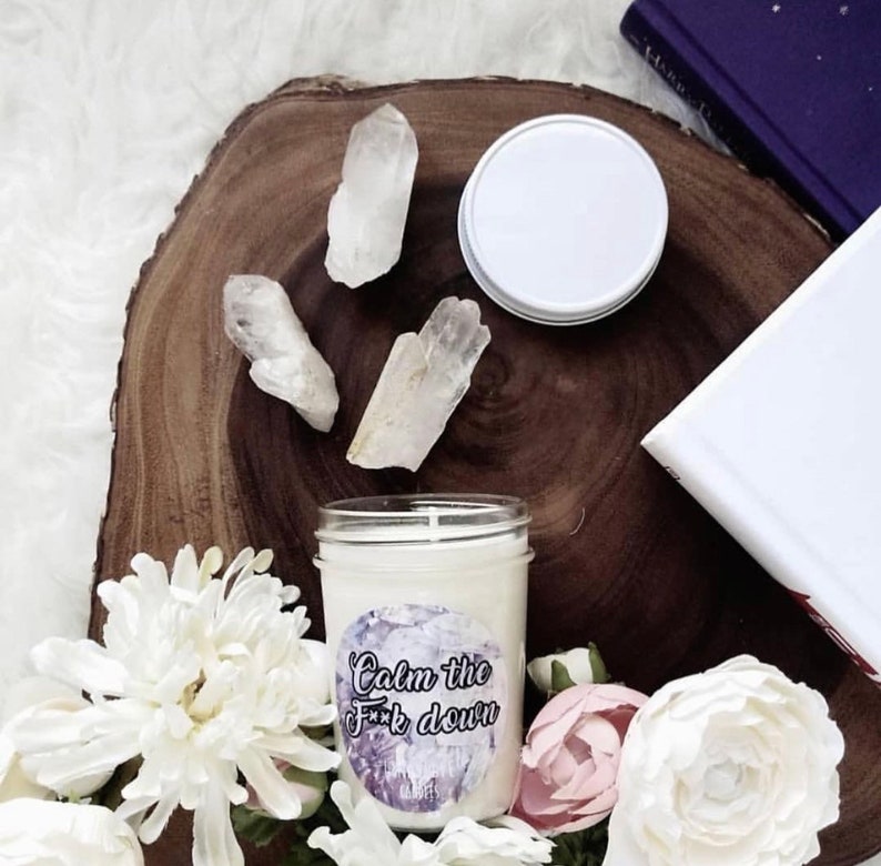 8 Oz 100% Soy calm the FK Down Inspired Scented - Etsy