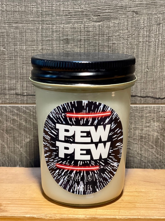 100% Soy pew Pew Scented Candle - Etsy