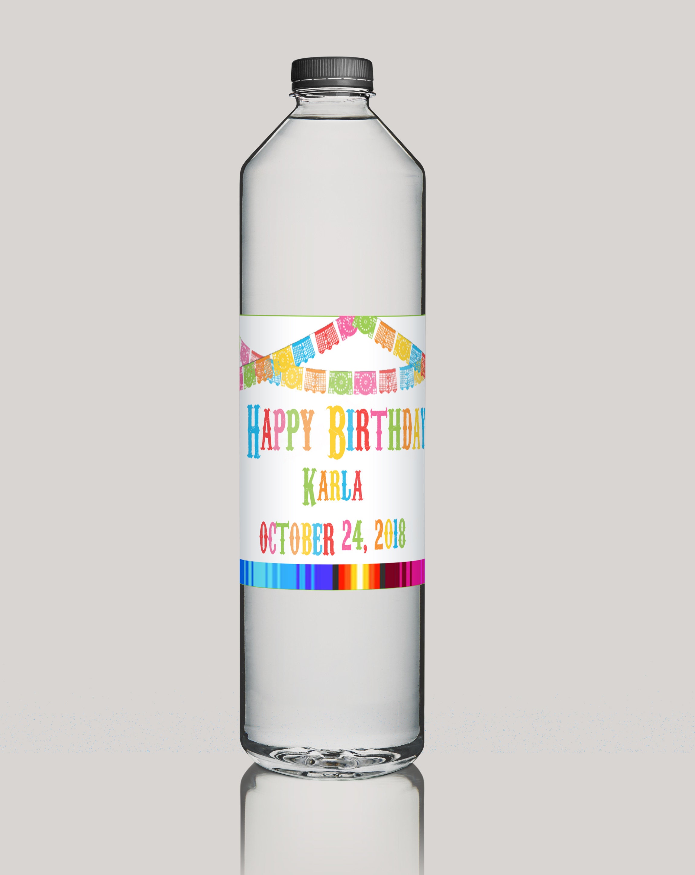 Personalized Mexican Fiesta Birthday Party Favor Water Bottle - Etsy