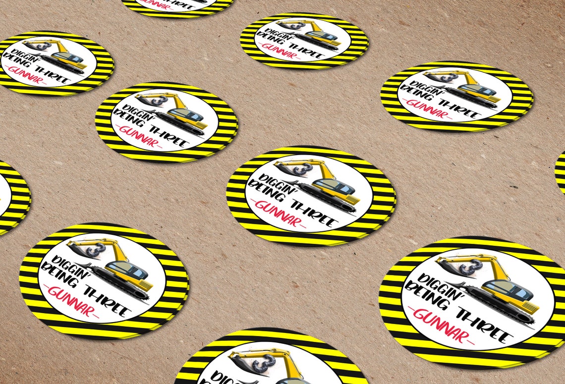 Personalized Construction Excavator Truck Stickers Diggin | Etsy