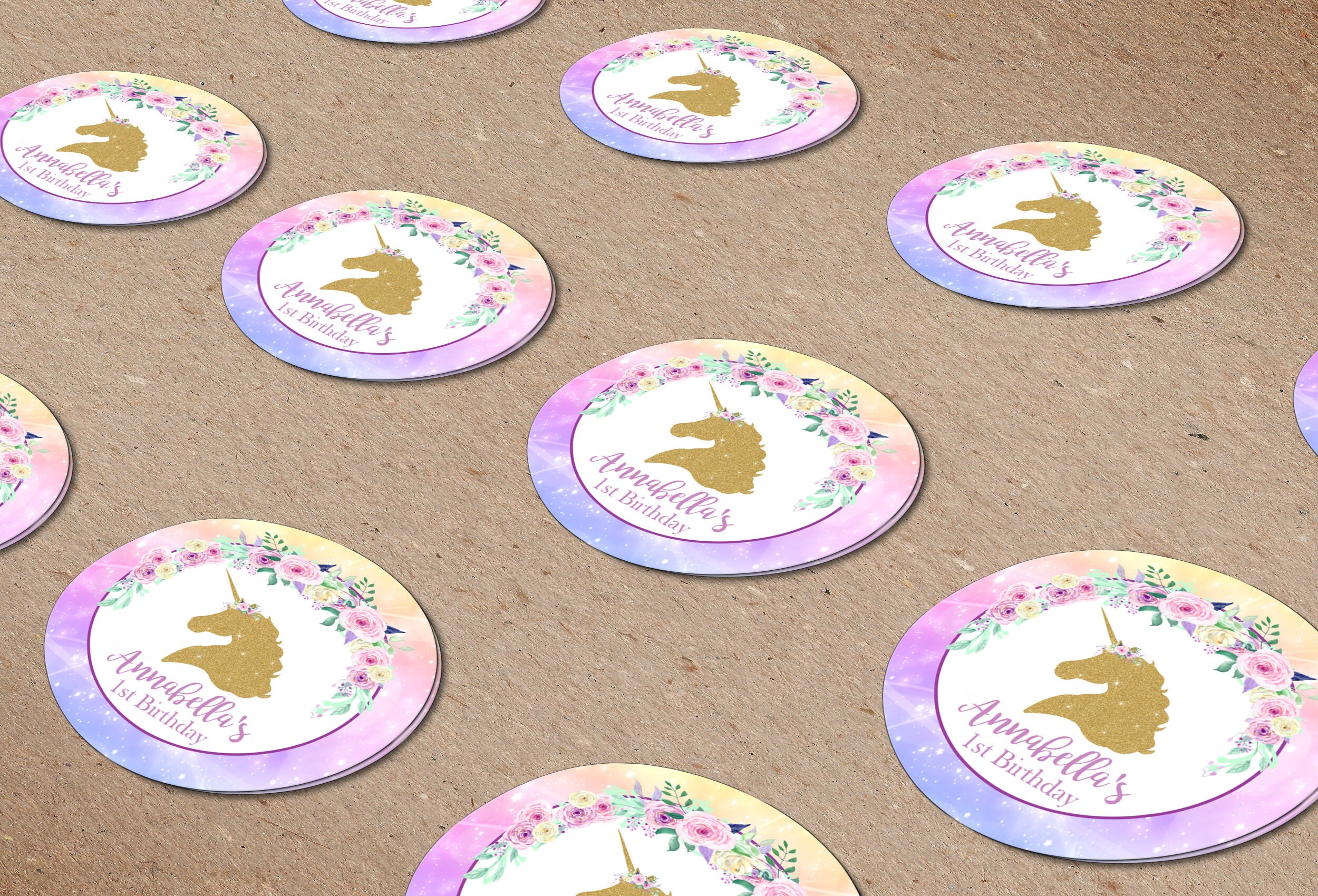 Unicorn Stickers Unicorn Birthday Unicorn Labels Birthday - Etsy