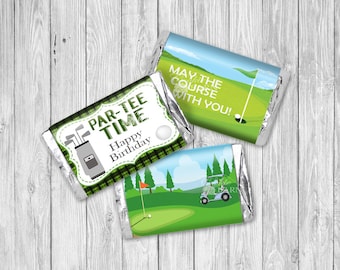 Golf Course Golfing Tournament Birthday Party Candy Wrappers - Etsy