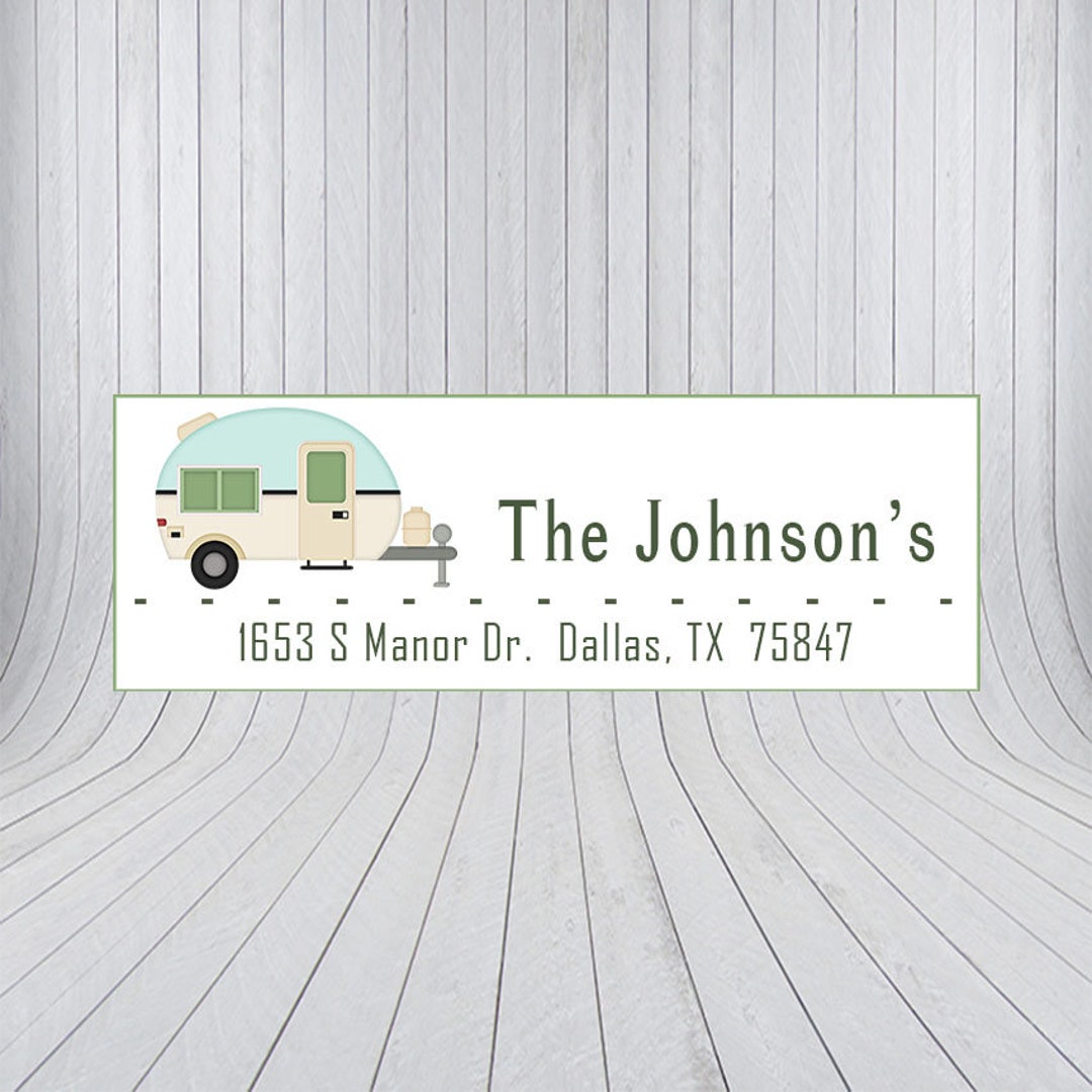 Happy Camper Return Address Labels - Etsy