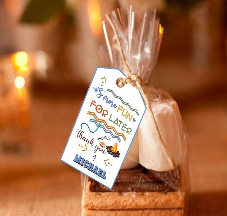 Smore Favor Gift Tags Personalized Friend Tags Party Favors - Etsy España