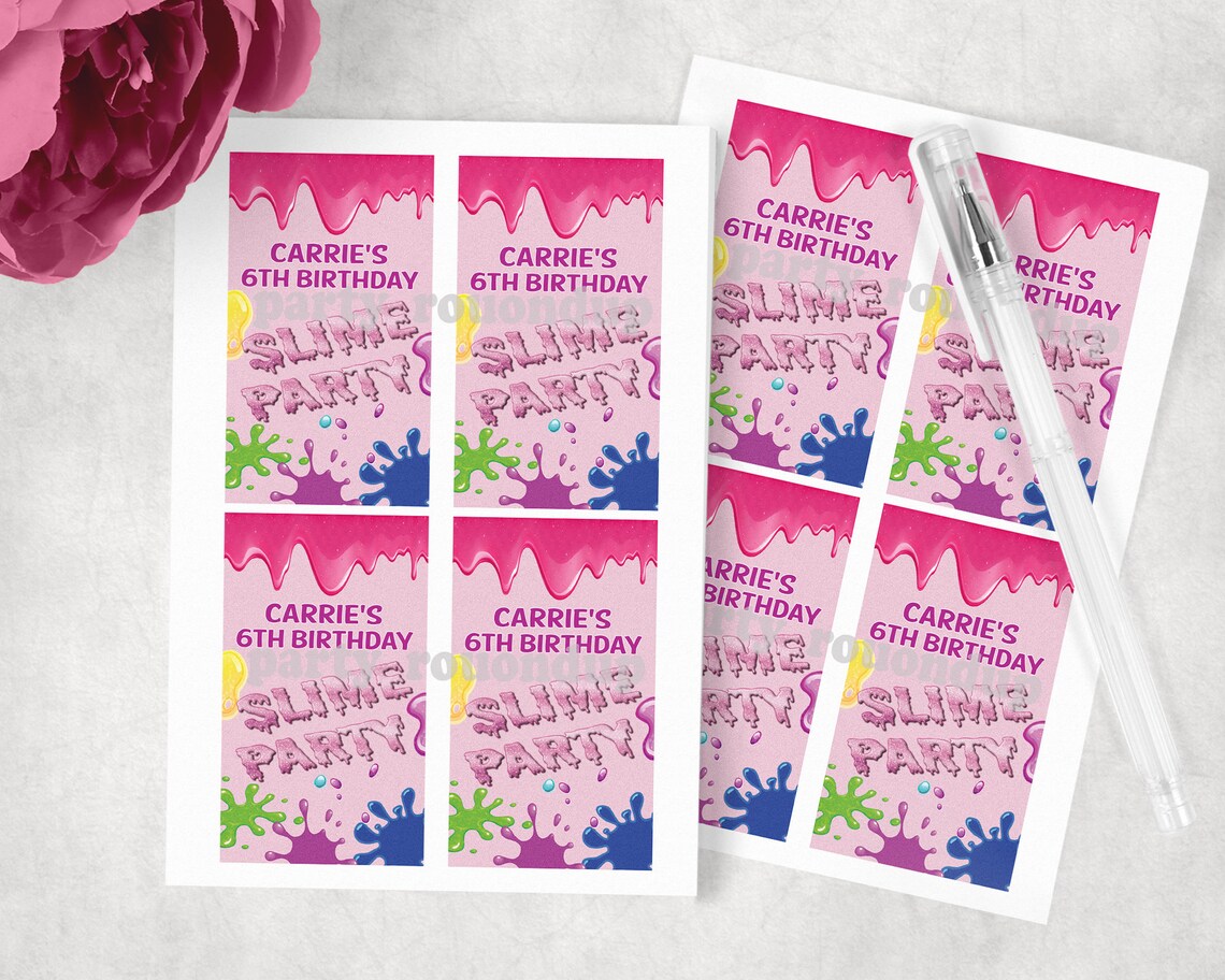 Personalized Slime Capri Sun Labels Birthday Party Juice | Etsy