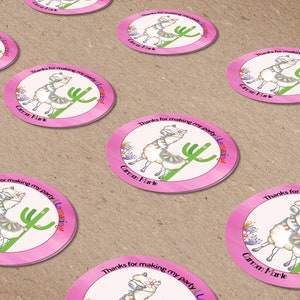 12 Personalized Llama Alpaca Birthday Party Favor Gift Tag Stickers - Etsy