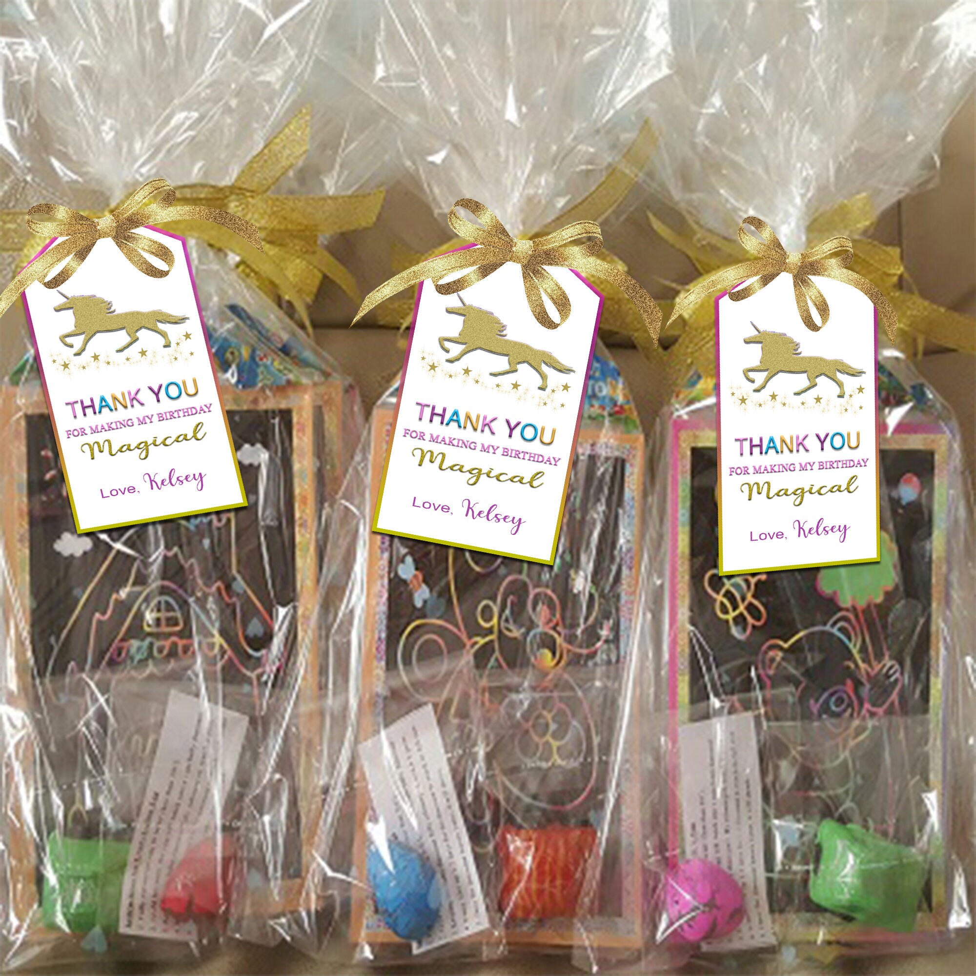 Printable or Printed Unicorn Gift Tags Magical Birthday Party | Etsy