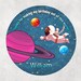 Outer Space and Galaxy Birthday Party Favor Gift Tag Stickers - Etsy