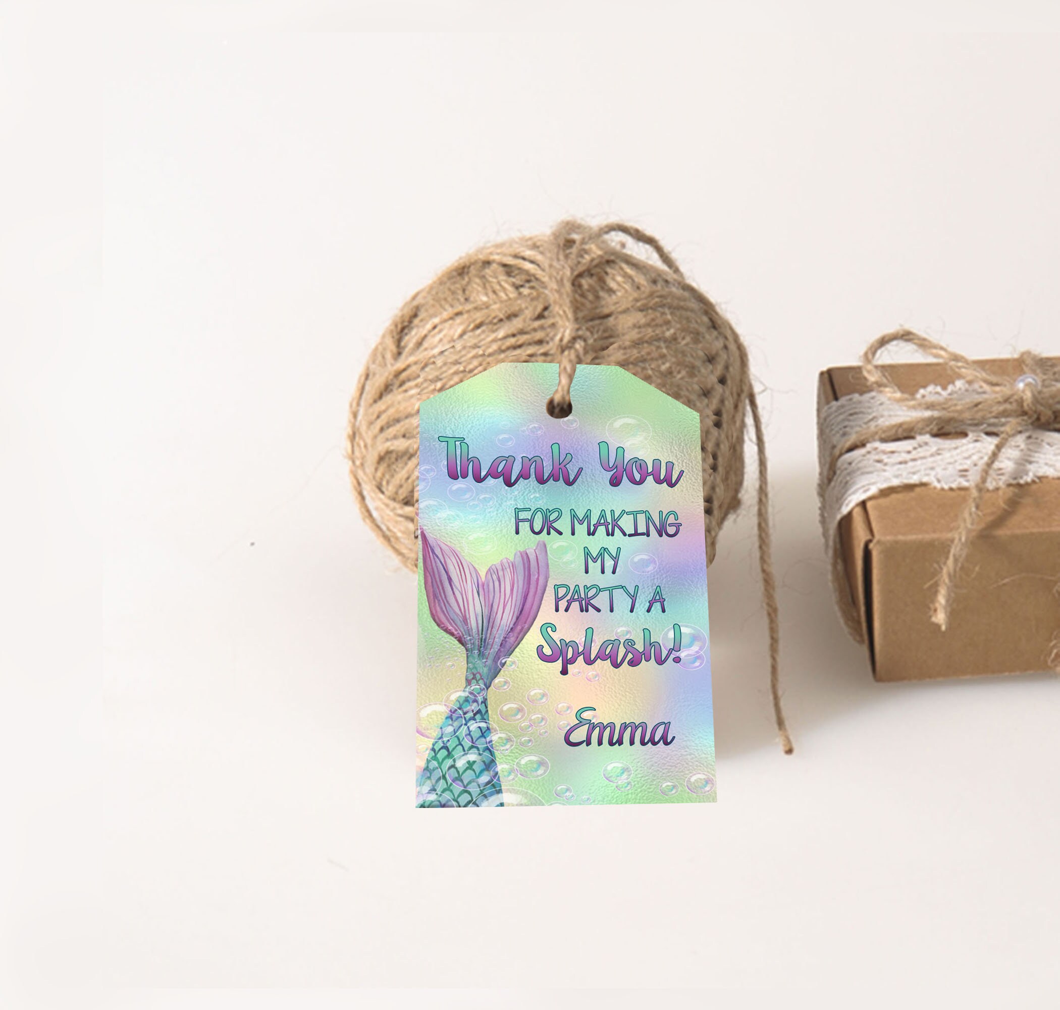 Printable or Printed Mermaid Gift Tags Birthday Party Favor - Etsy