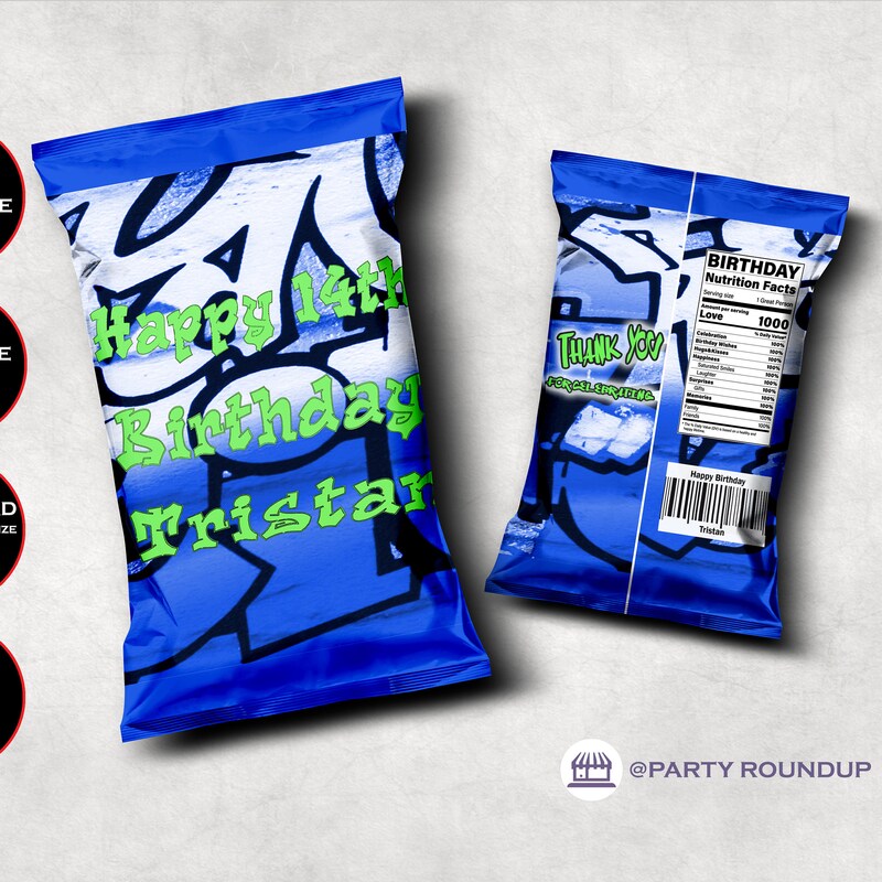 Graffiti Chip Bags - Etsy