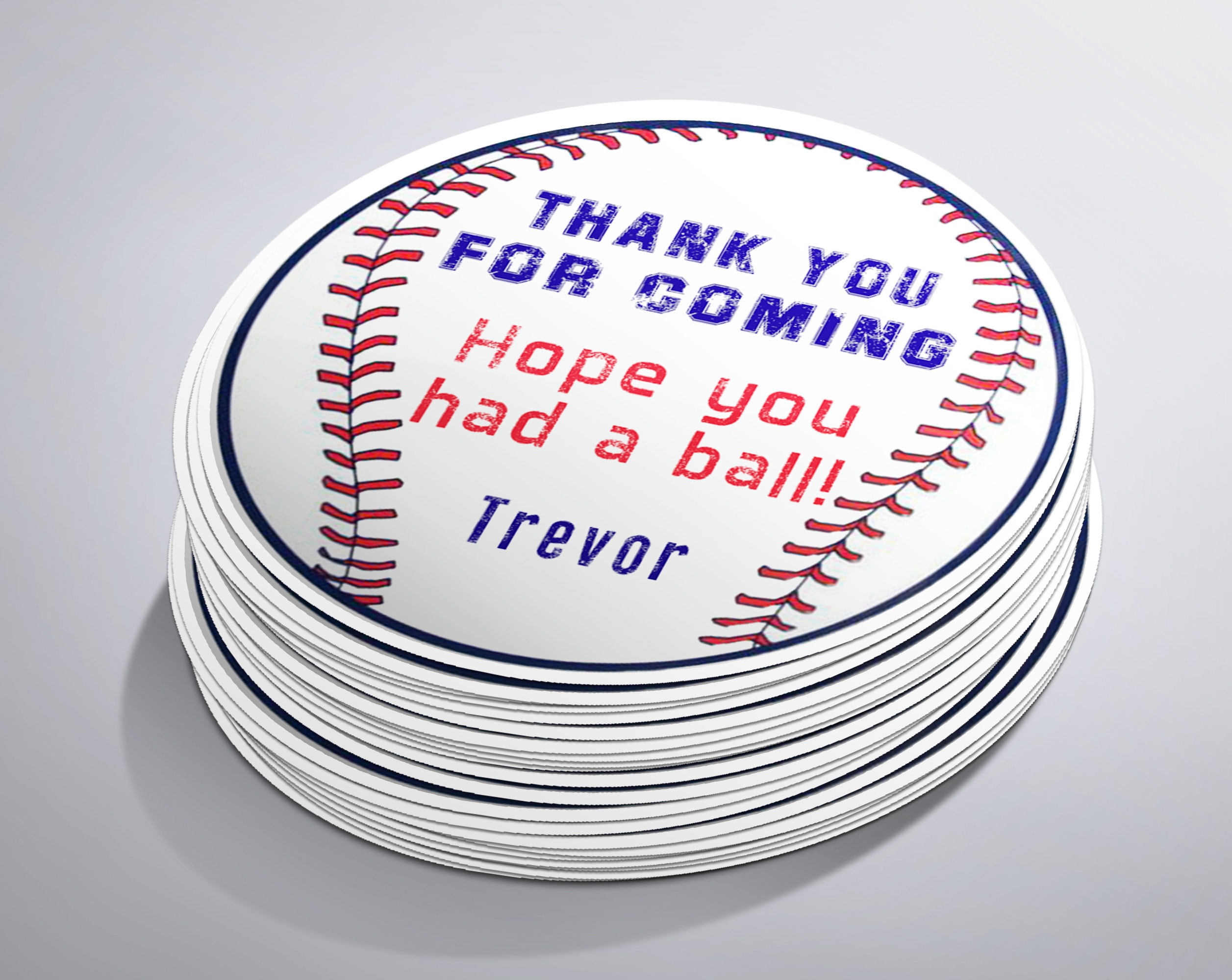 Baseball Birthday Stickers Baseball Party Baseball Favor | Etsy