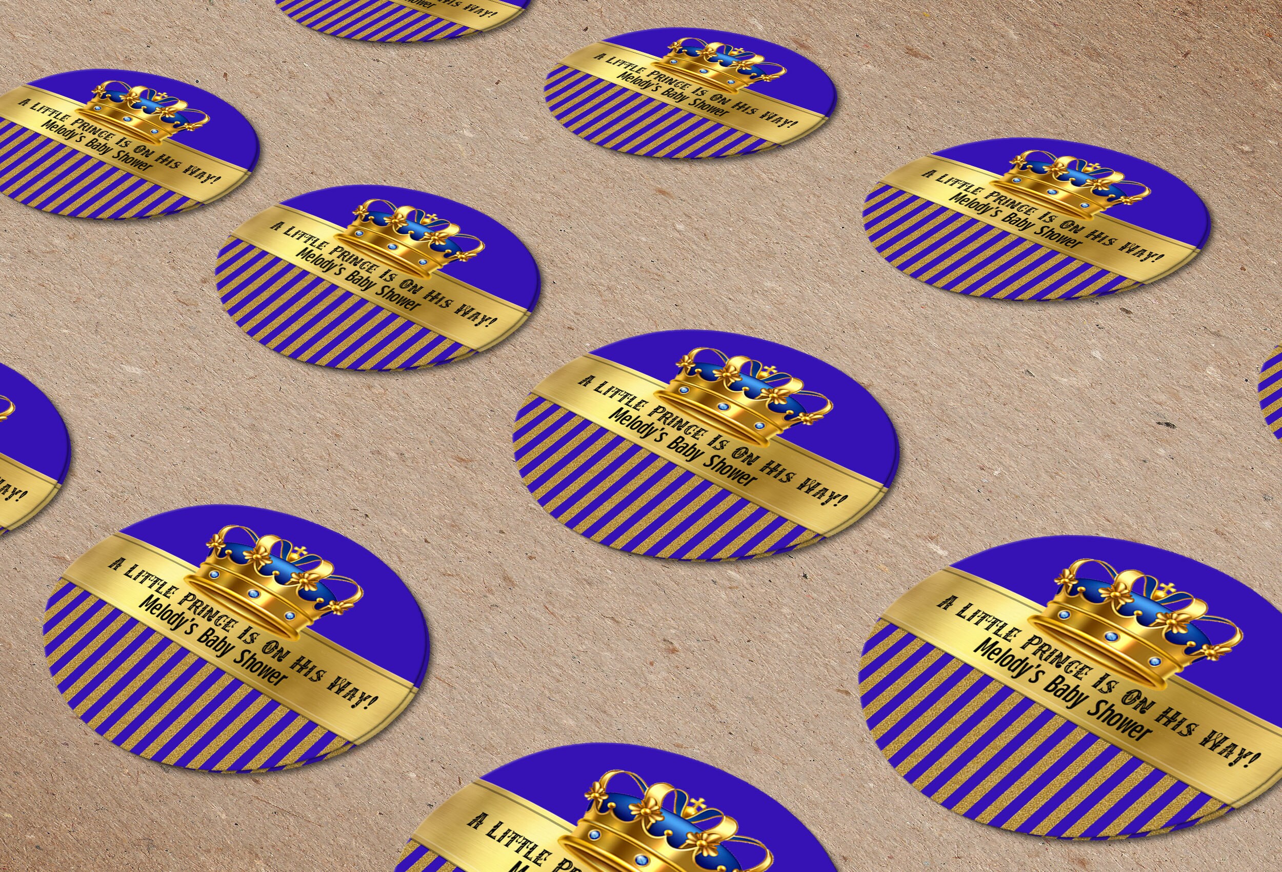 Royal Prince Baby Shower Stickers Little Prince Baby Shower | Etsy