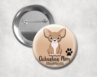 Yorkie Dog Mom Button Pin Back Flat or Magnets Pet Button | Etsy