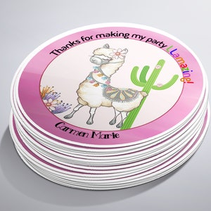 12 Personalized Llama Alpaca Birthday Party Favor Gift Tag Stickers - Etsy