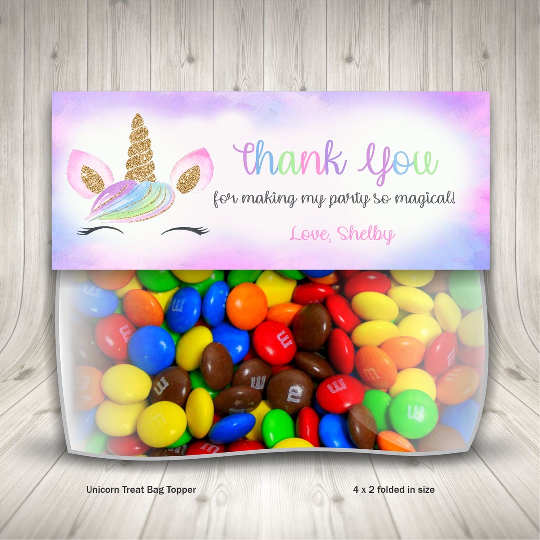 Unicorn Treat Bags, Unicorn Birthday Favors, Unicorn Birthday Party ...