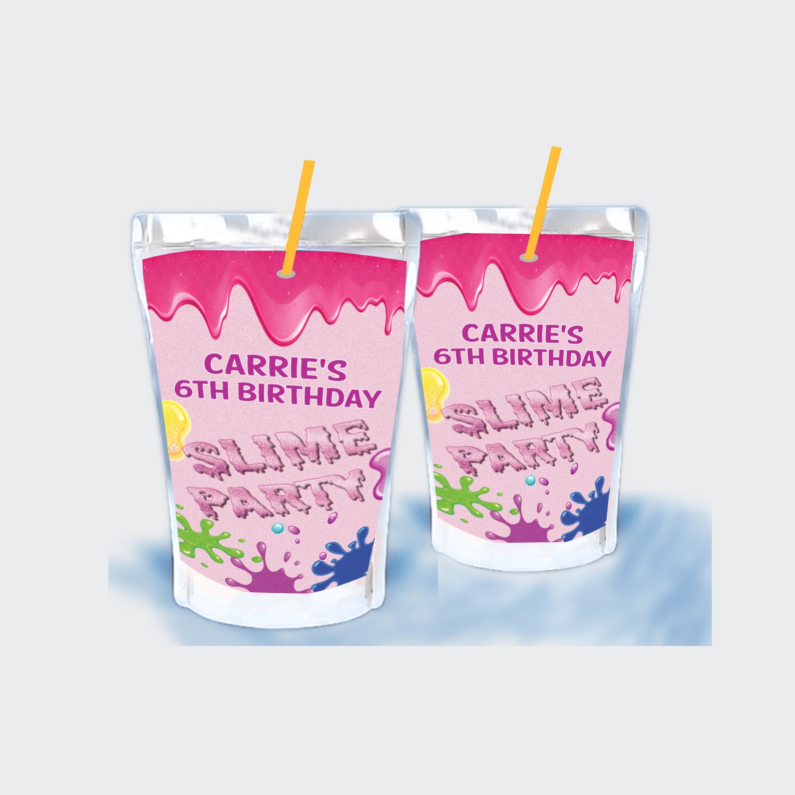 Personalized Slime Capri Sun Labels Birthday Party Juice - Etsy