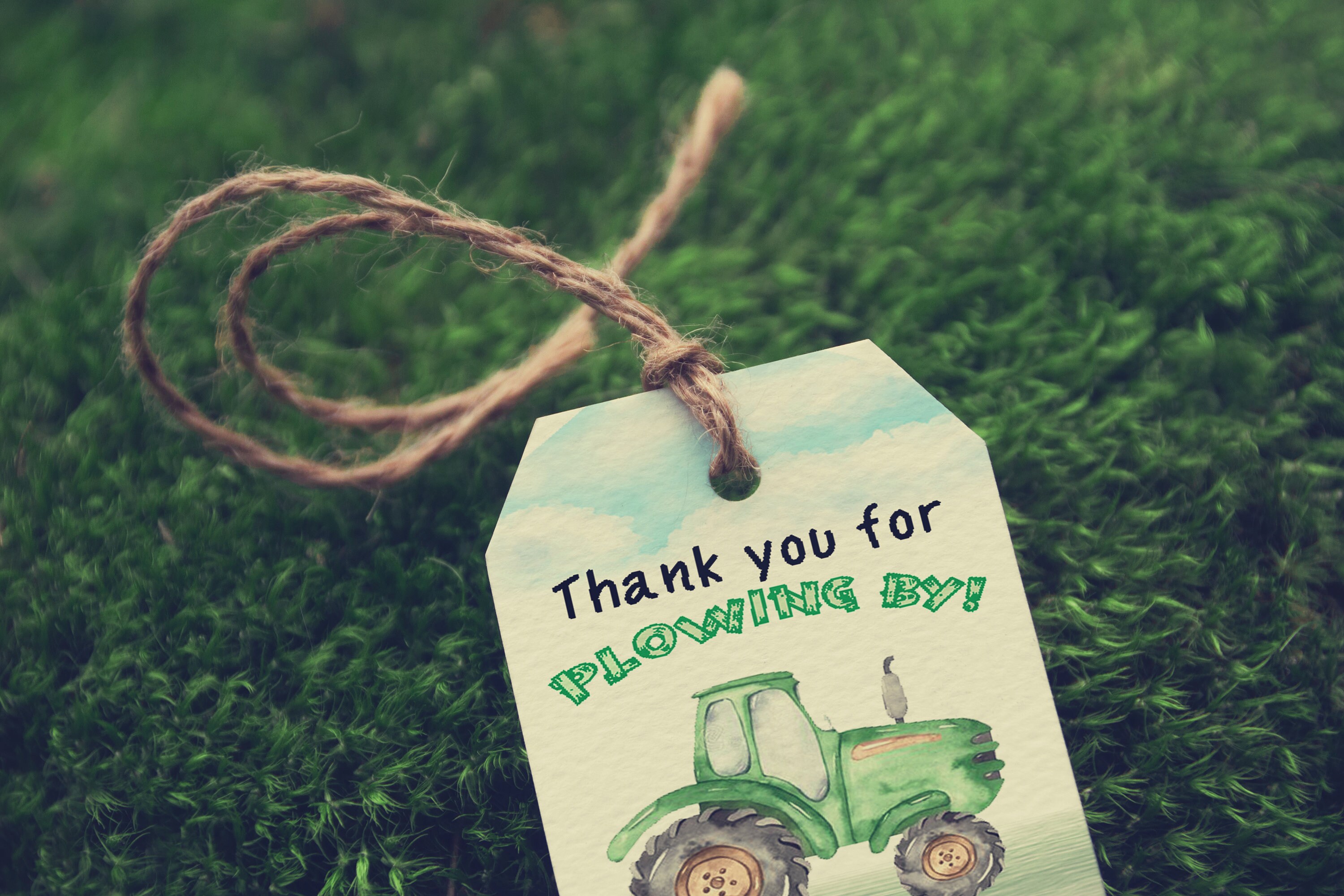 Printable Personalized Tractor Gift Tags Farm Party Favor | Etsy