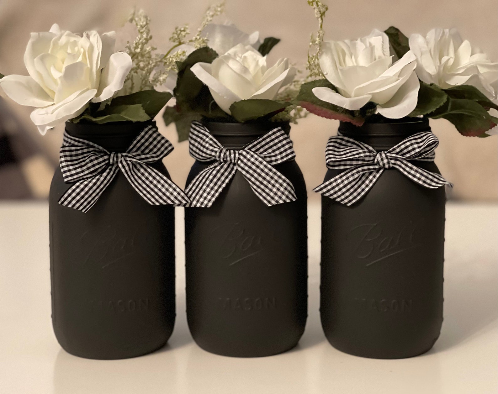 Farmhouse Decor Buffalo Plaid Decor Fixer Upper Black and - Etsy