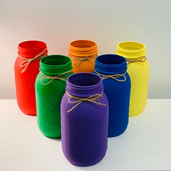 Colored Mason Jars - Etsy