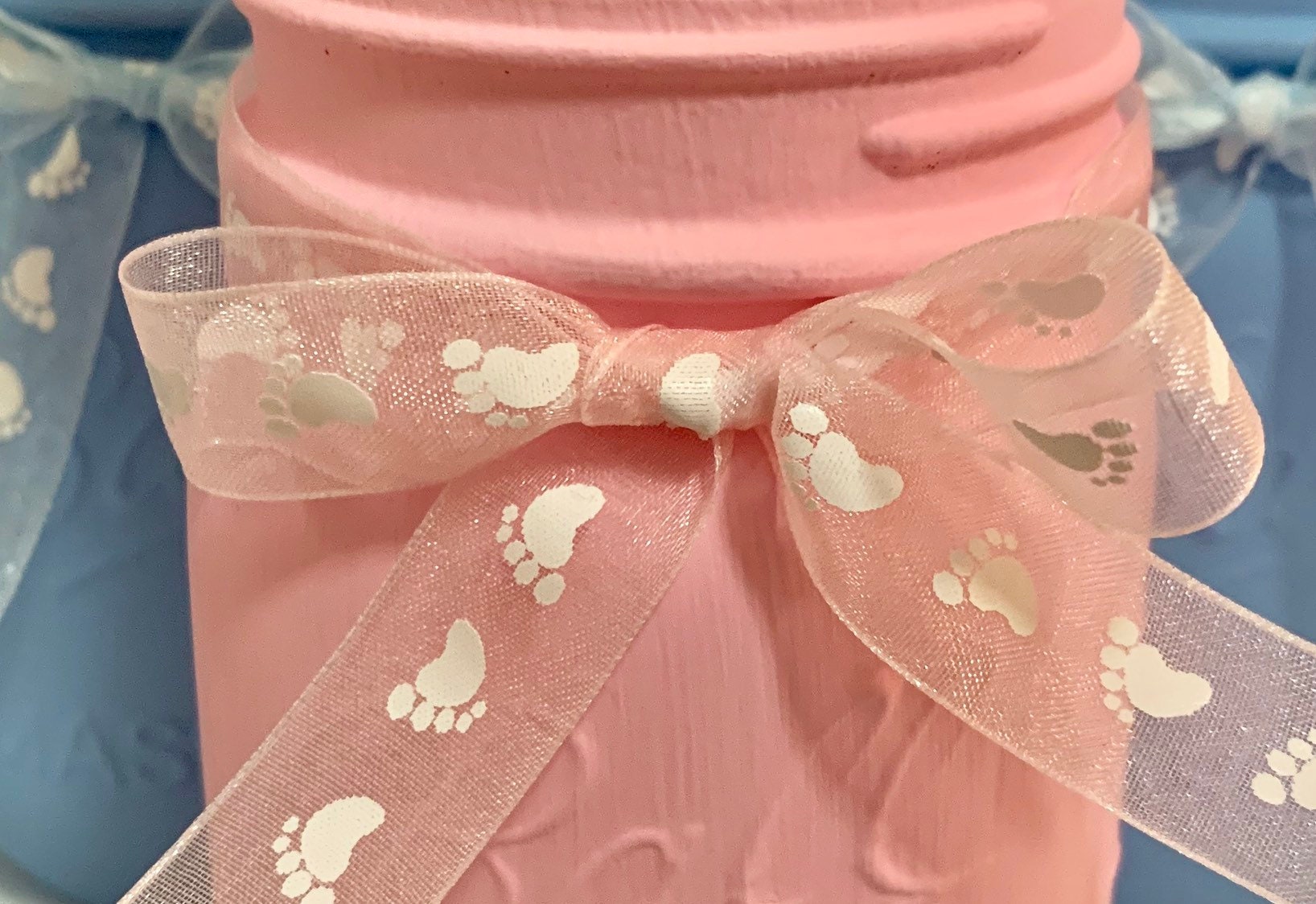 Gender Reveal Mason Jars Set of 8 Baby Shower Gender Reveal | Etsy