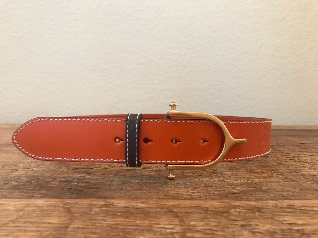 Leather Belt With English Spur Buckle - Etsy