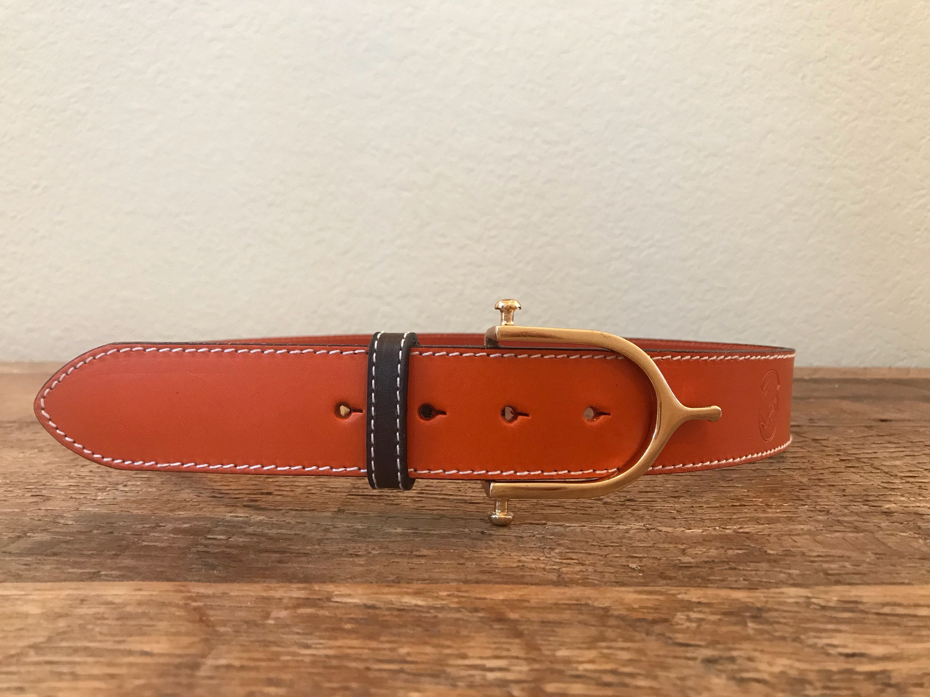 Leather Belt With English Spur Buckle | Etsy