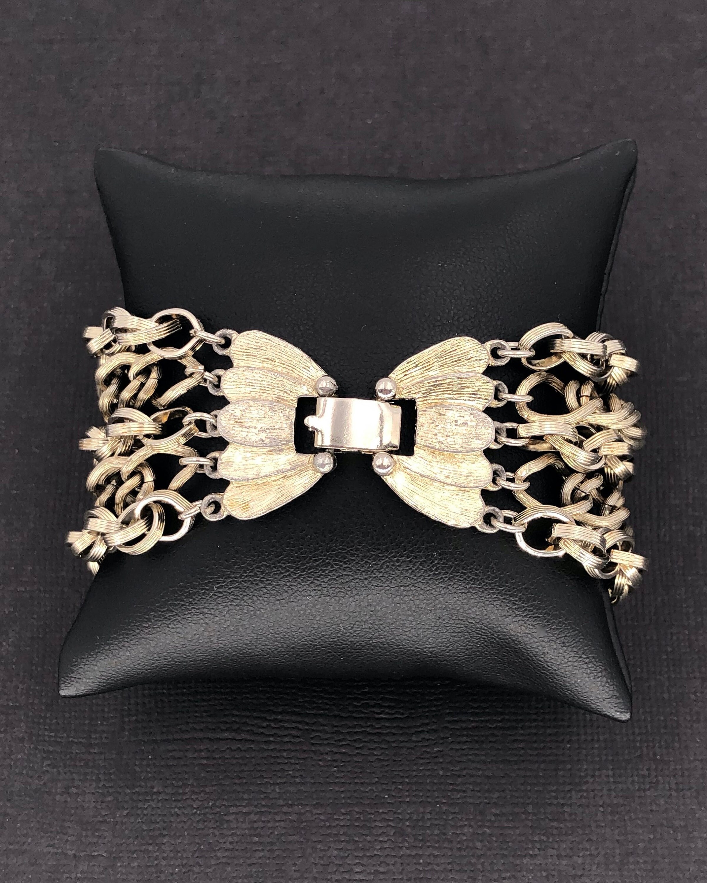 Kramer of New York Vintage Gold Tone 5 Strand Chunky Bracelet - Etsy