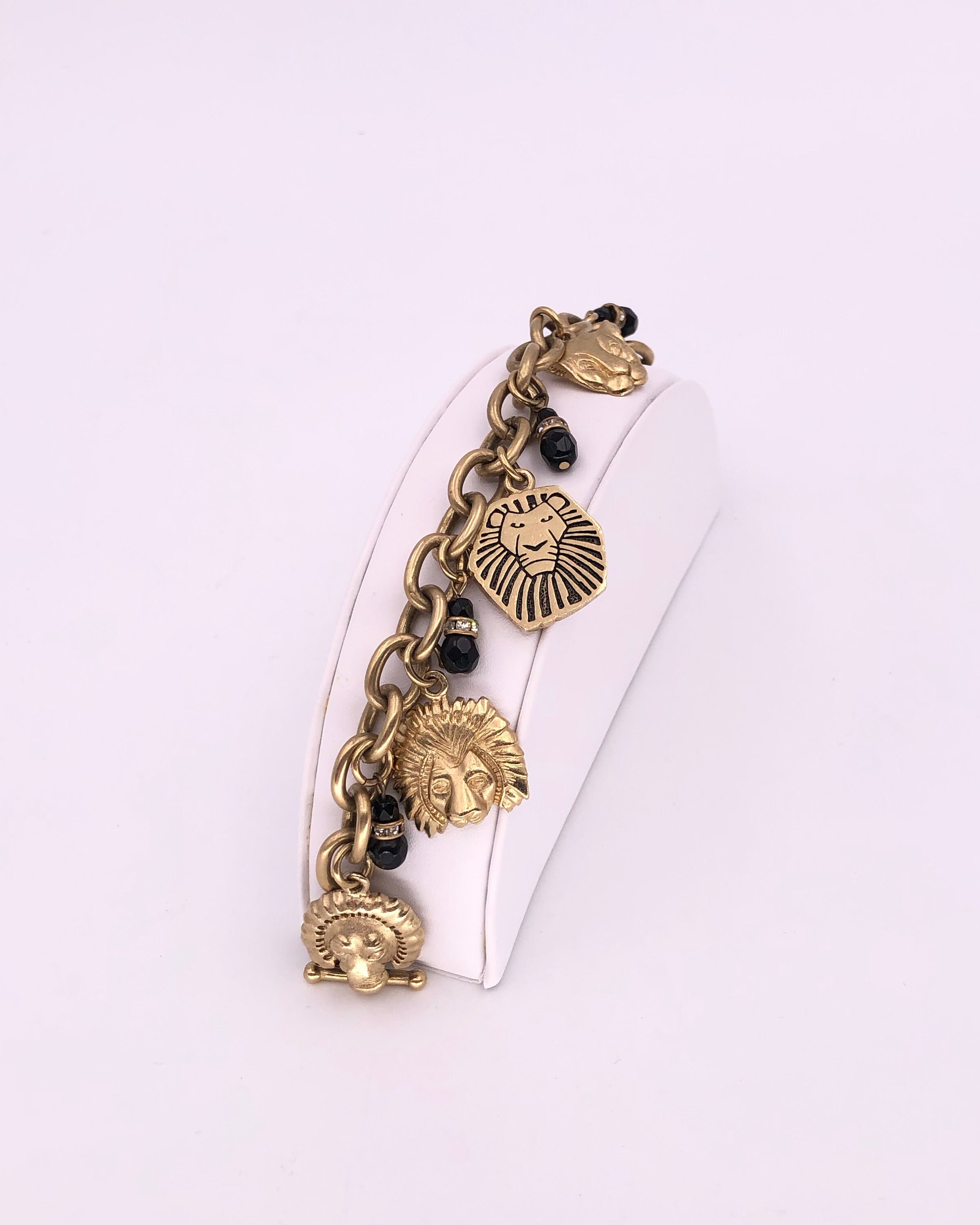 Disney Signed the Lion King Gold Tone Charm Bracelet, Mufasa, Nala ...