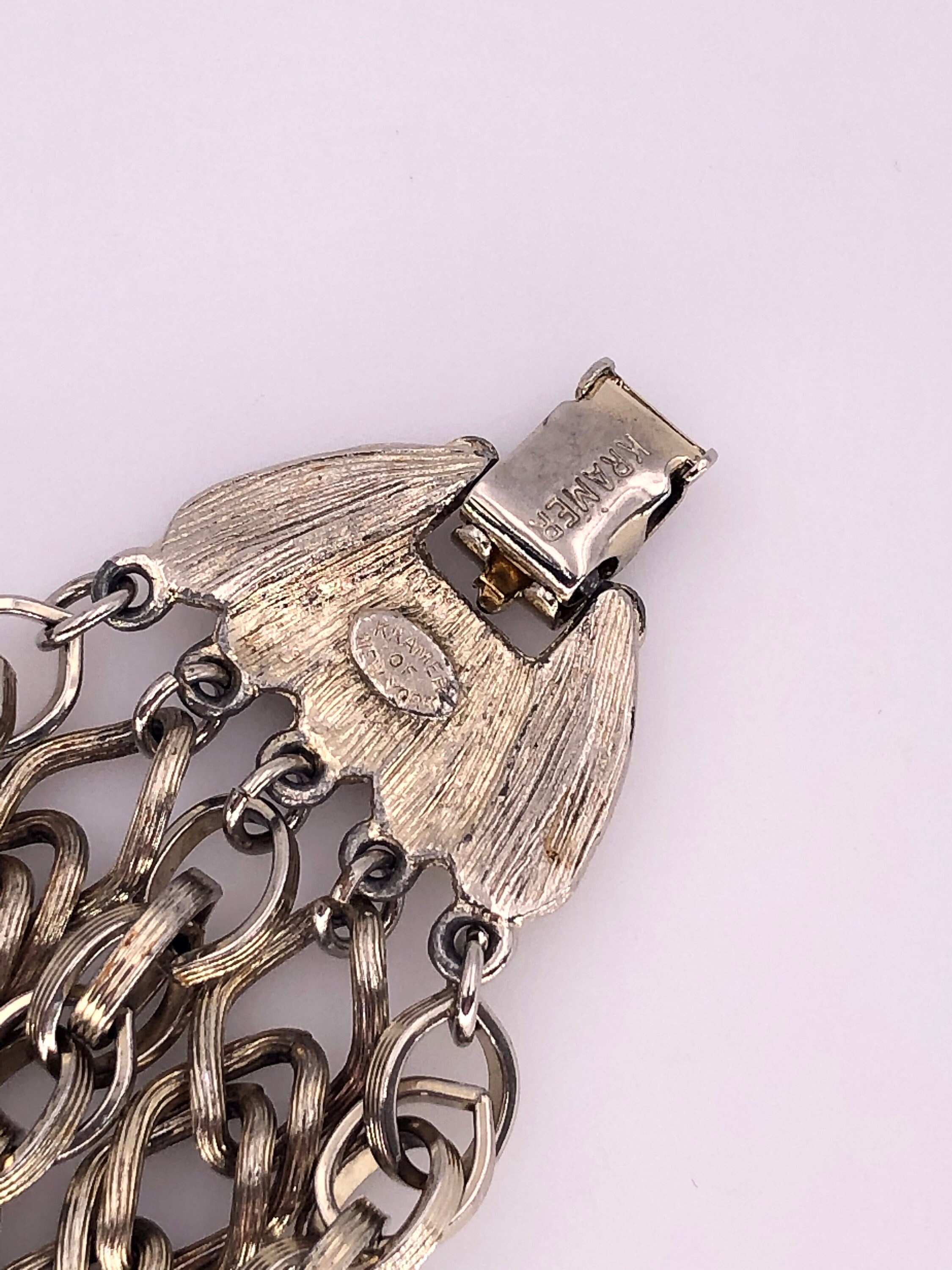 Kramer of New York Vintage Gold Tone 5 Strand Chunky Bracelet - Etsy