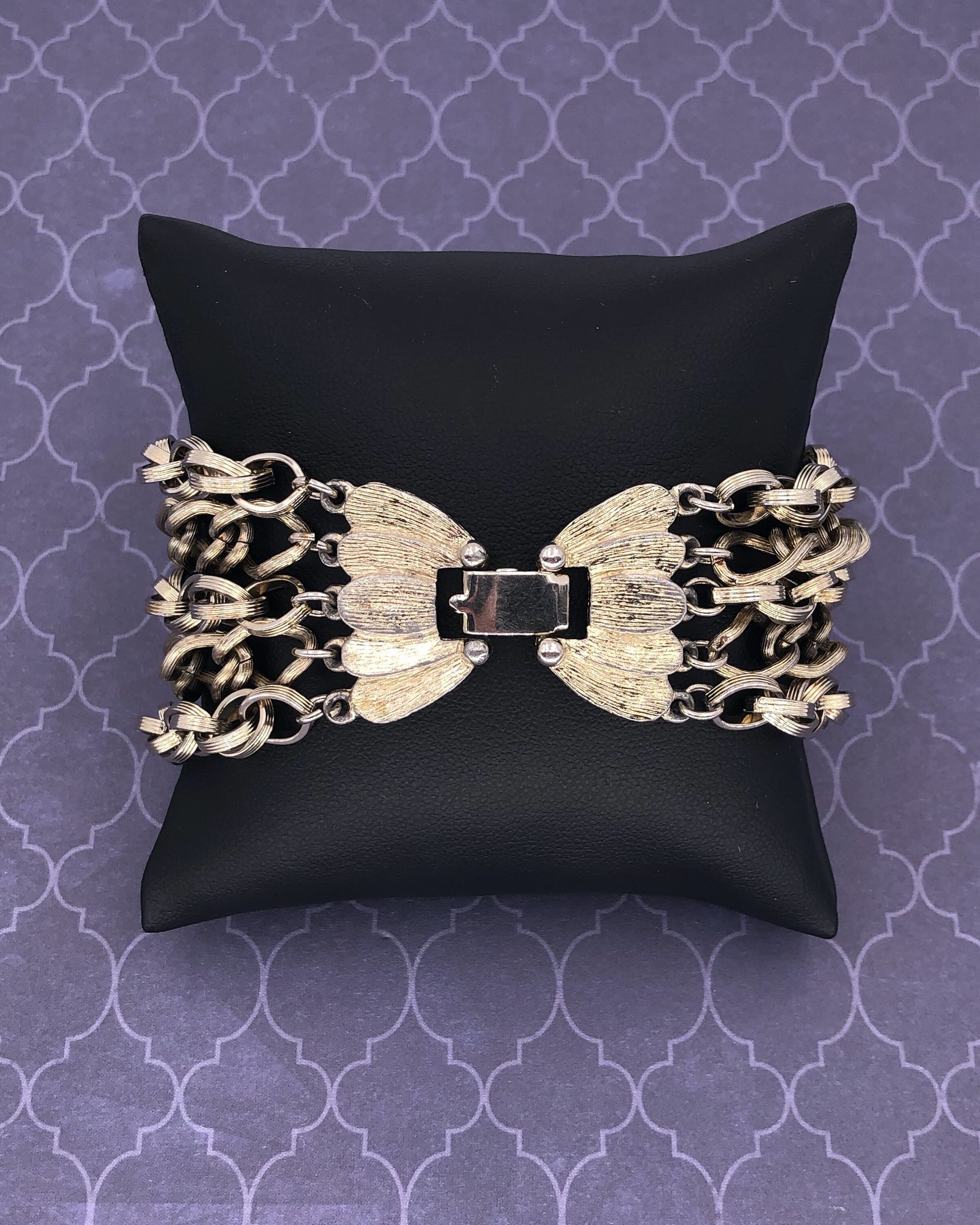 Kramer of New York Vintage Gold Tone 5 Strand Chunky Bracelet - Etsy